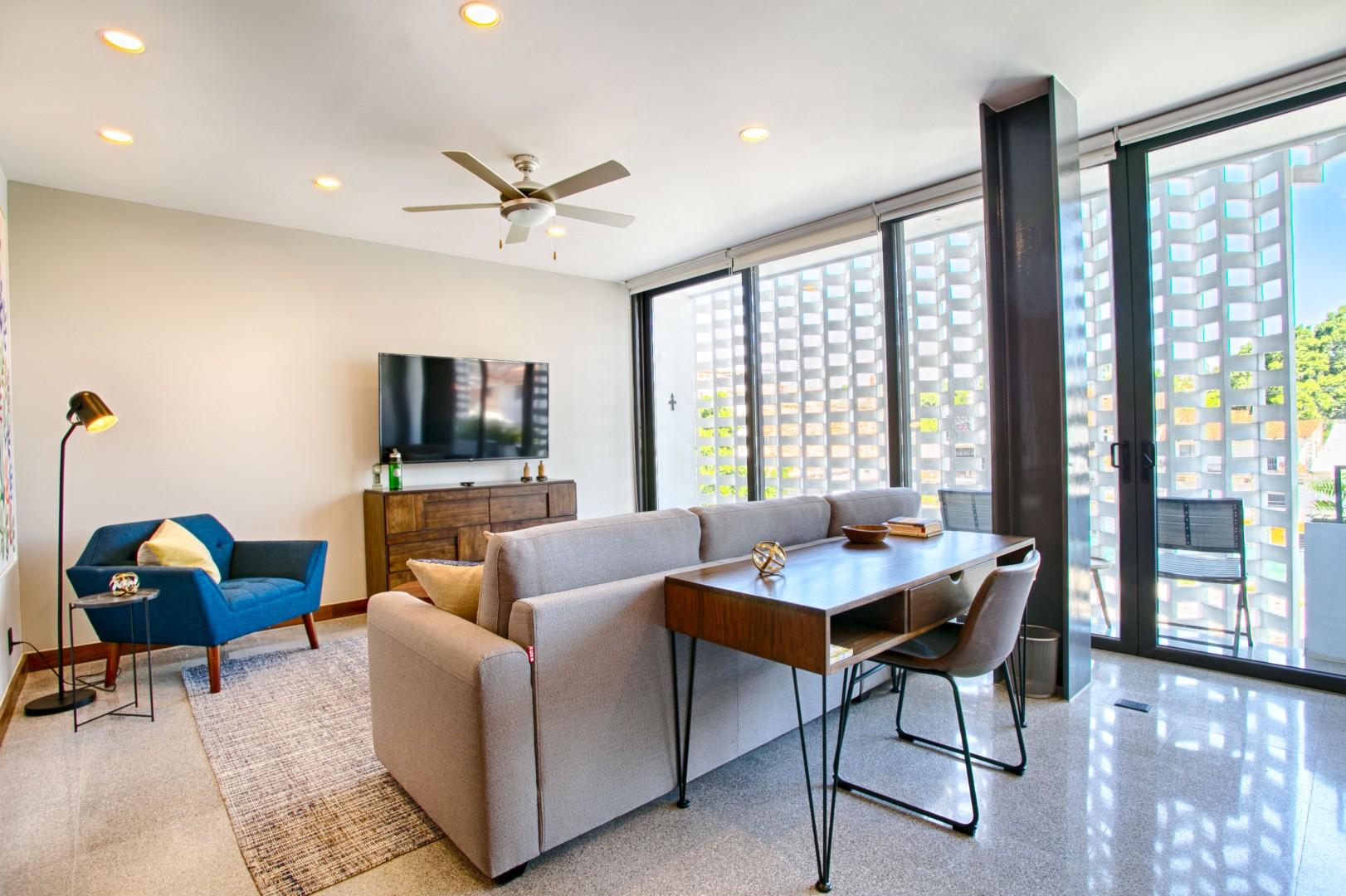 Chic, Spacious Condo | Great Walkability, Pool, Gym, Rooftop Views