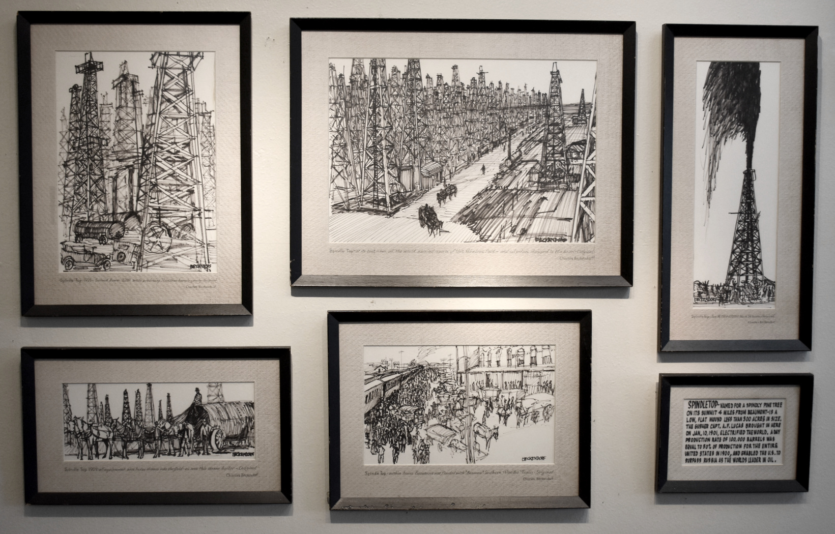 Charles Beckendorf - "Spindletop Oil Collection" - #2681 | Texas Art ...