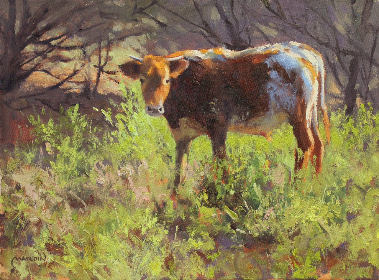 Chuck Mauldin - "Not Short for Long" - #4009 | Texas Art | Vintage ...