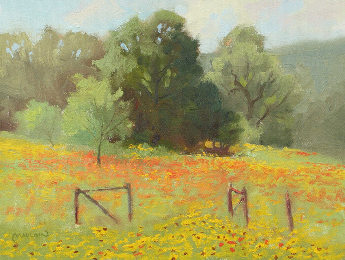 Chuck Mauldin - "Wild Flower Field" - #4258 | Texas Art | Vintage Texas ...