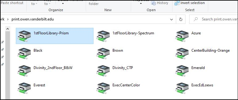 Locate 1stFloorLibrary-Prism , right-click, then click Connect