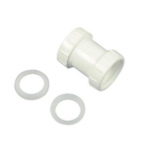 94036 Pipe Coupling, Slip Joint, White, Plastic