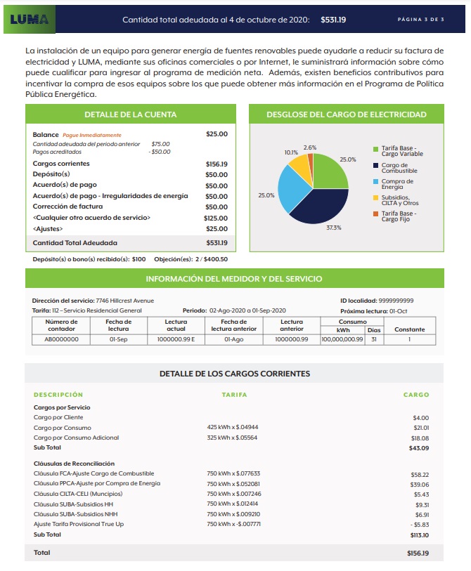 Así será la nueva factura de LUMA Energy - WAPA.tv - Noticias - Videos