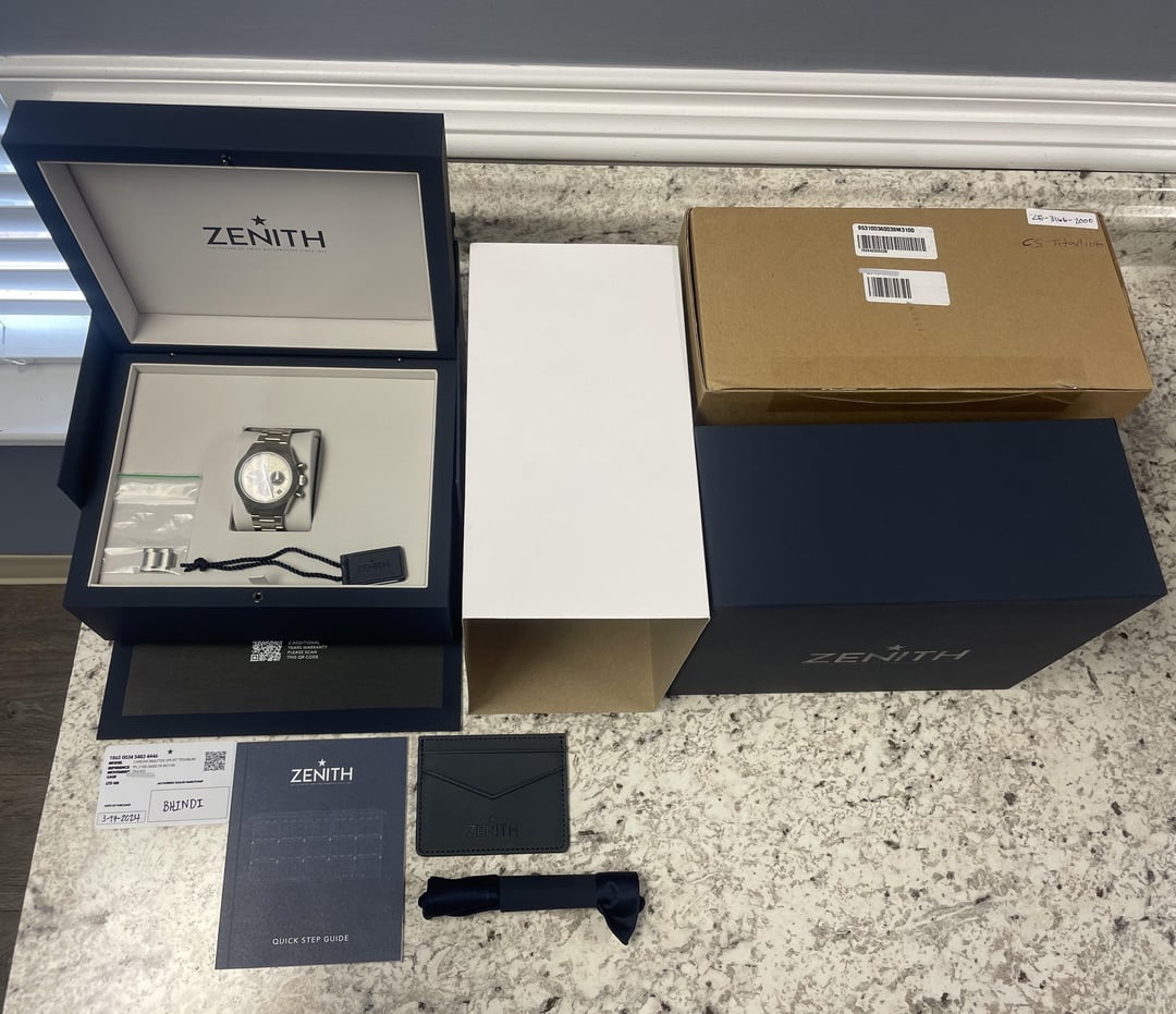 [WTS] 2024 Zenith Chronomaster Sport 41mm Titanium 95.3100.3600/39 ...