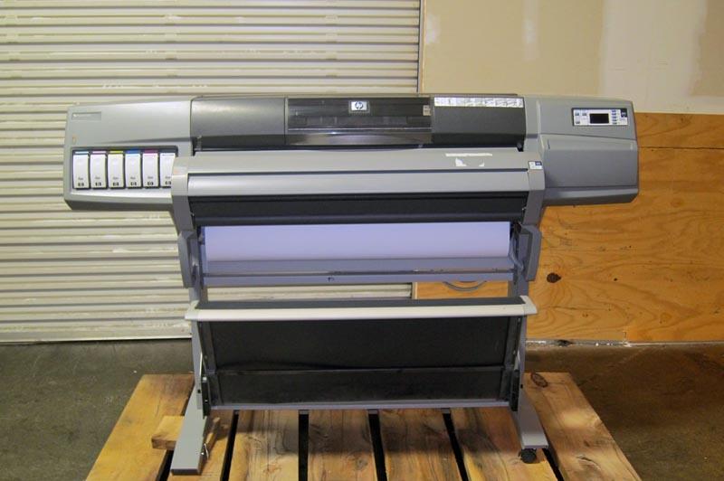 Lot #17: HP Designjet 5500PS Printer w/ SpinJet Attachment (double ...