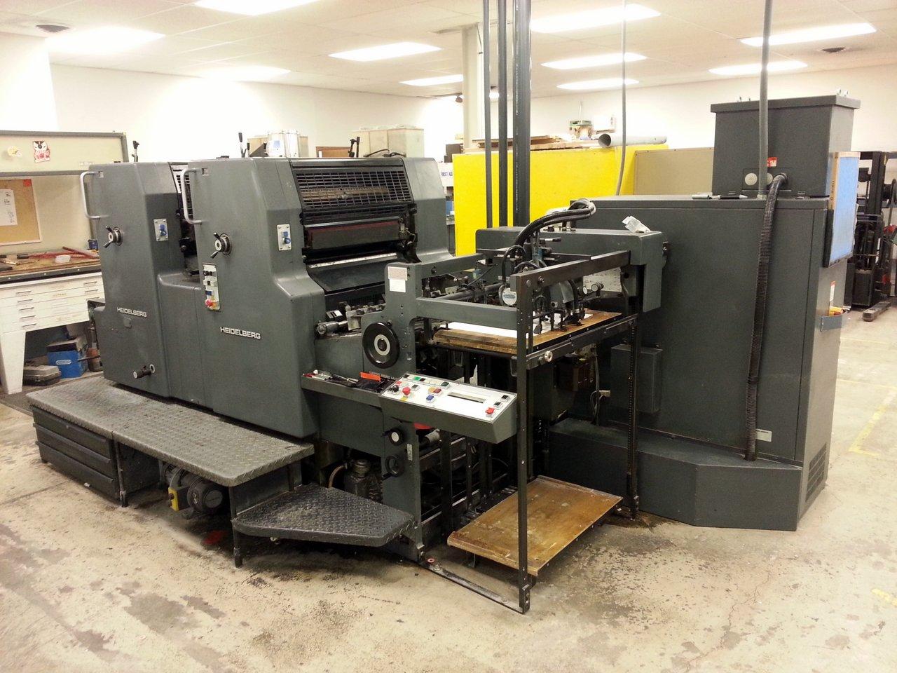 Lot #18: 1994 Heidelberg MOZP Two Color 19” x 25” Offset Printing Press ...