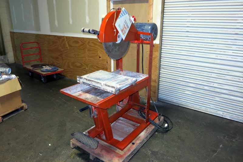 Lot #8: Norton Clipper 20" Block Buster Masonry Saw w/ Diamond Blades ...