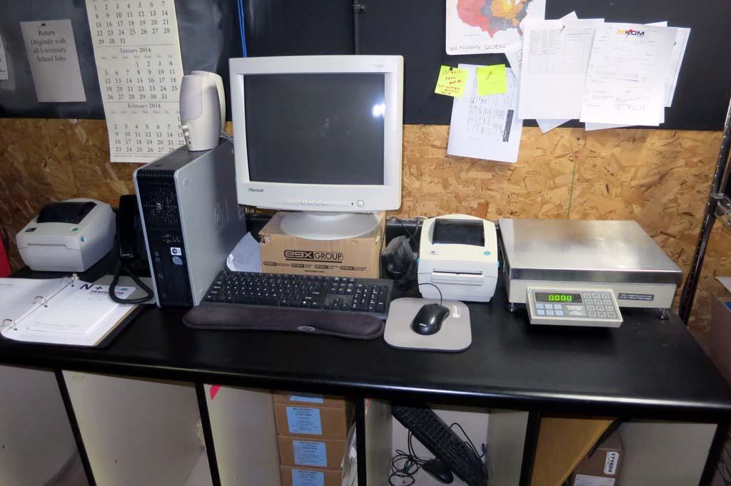 Lot #76: Shipping Station - Computer, Scale, and Label Printer - WireBids