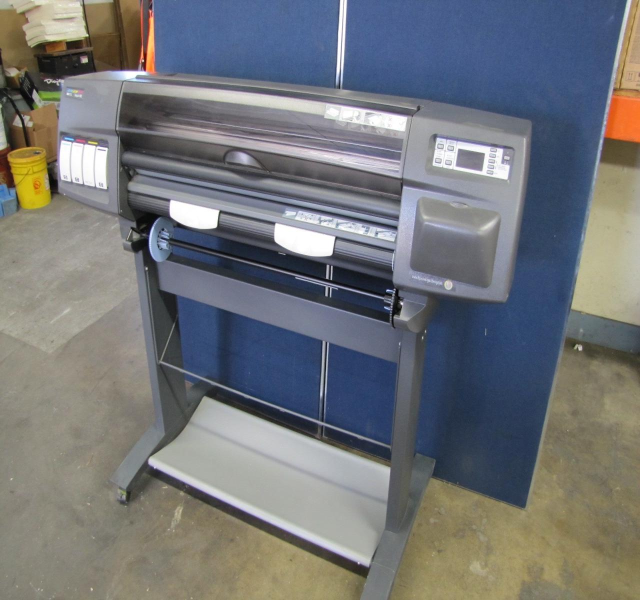 Lot #8: HP Designjet 1050C (C6074A) Wide Format Printer - WireBids