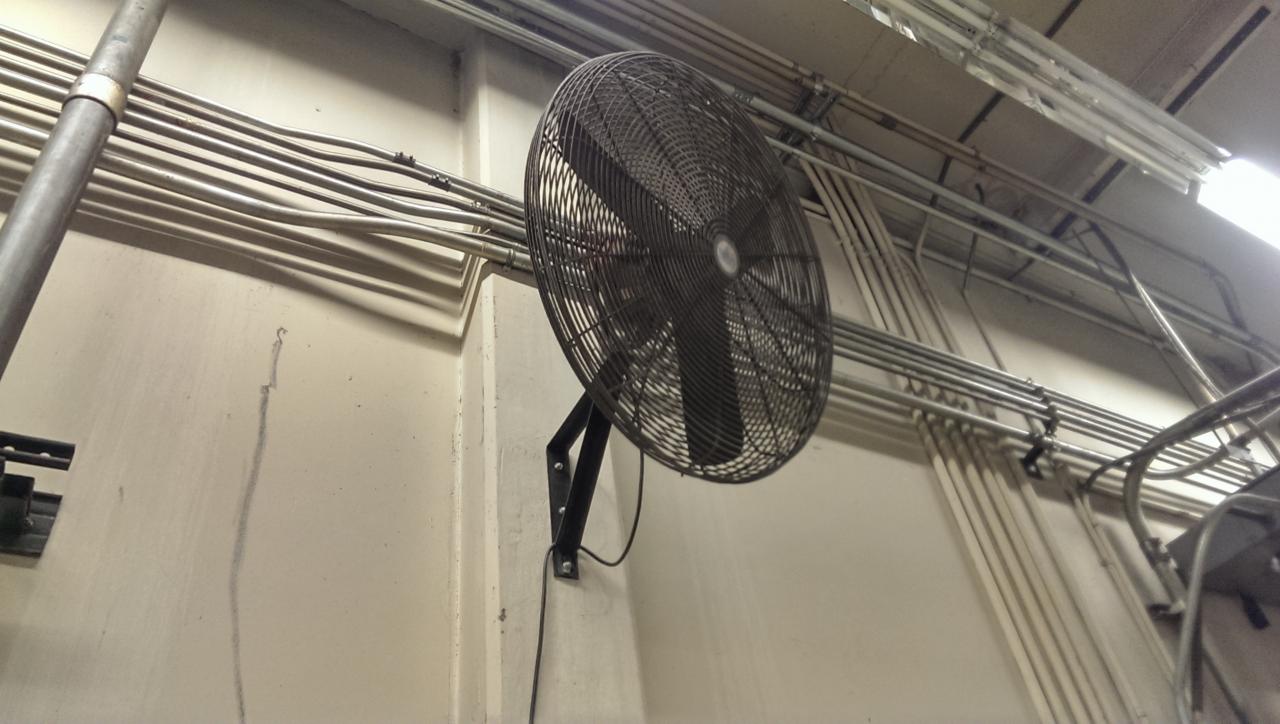Lot #75: Dayton Wall Mounted Shop Fan - WireBids
