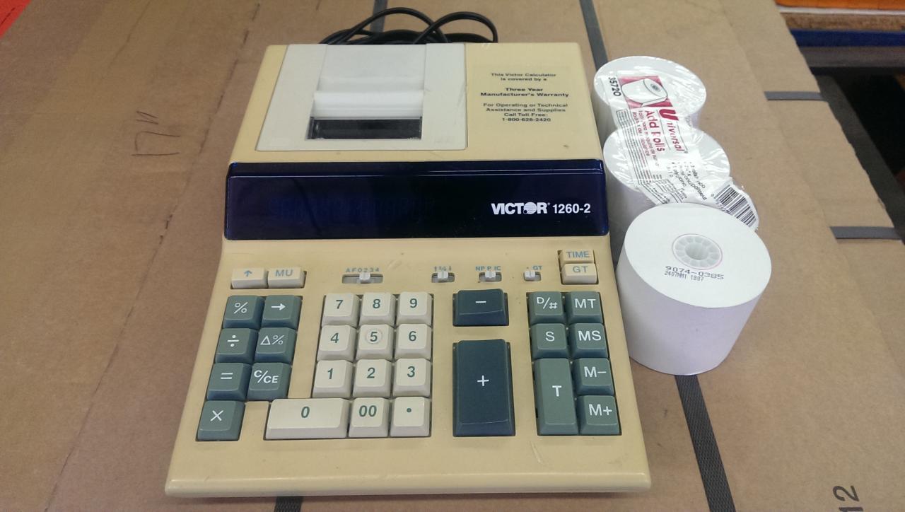Lot #90: Vintage Victor Technology 1260-2 Printing Electronic ...