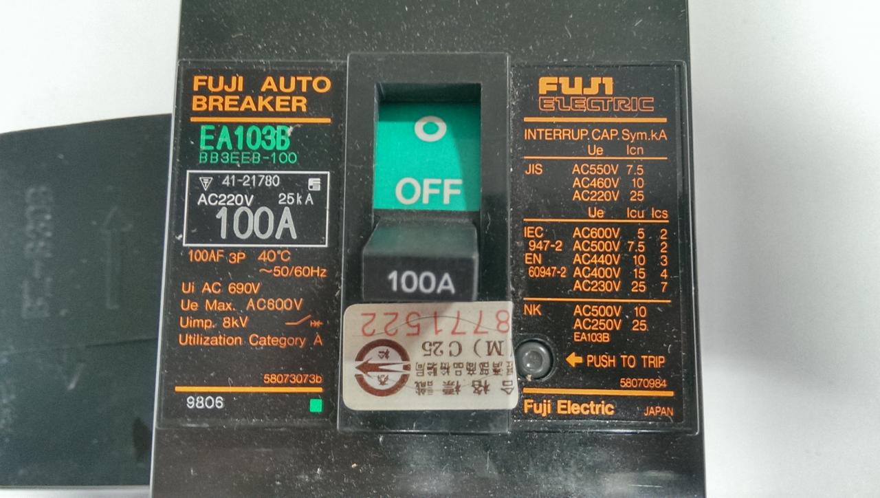 Lot #109: Fuji Auto-Breaker EA103B 100A New in Box - WireBids