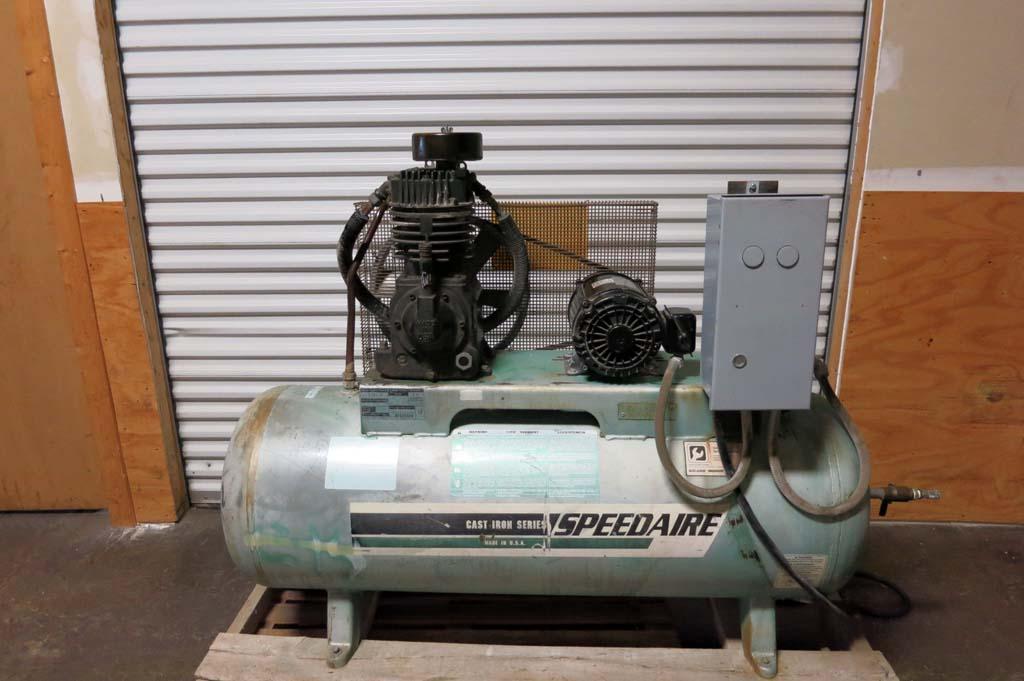 Lot #16: SpeedAire Cast Iron Series 5Hp Air Compressor - WireBids