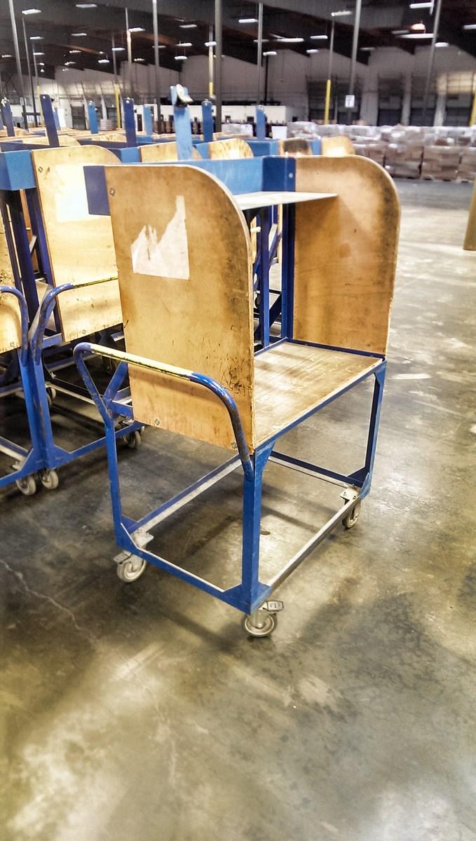 Lot #68: Commercial Rolling Paper Carts (Tri-Sided) - WireBids