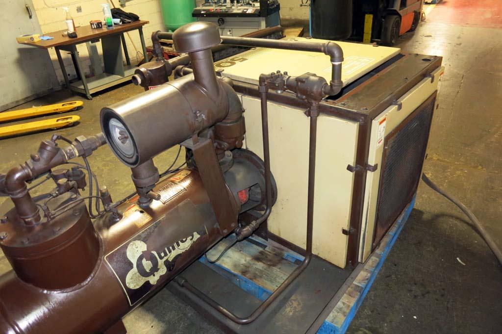 Lot #16: Quincy QMA 50/60 H.P. Aircooled Helical Screw Compressor w ...