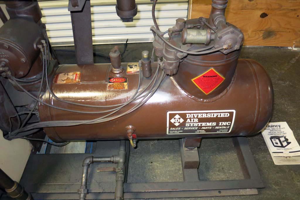 Lot #16: Quincy QMA 50/60 H.P. Aircooled Helical Screw Compressor w ...
