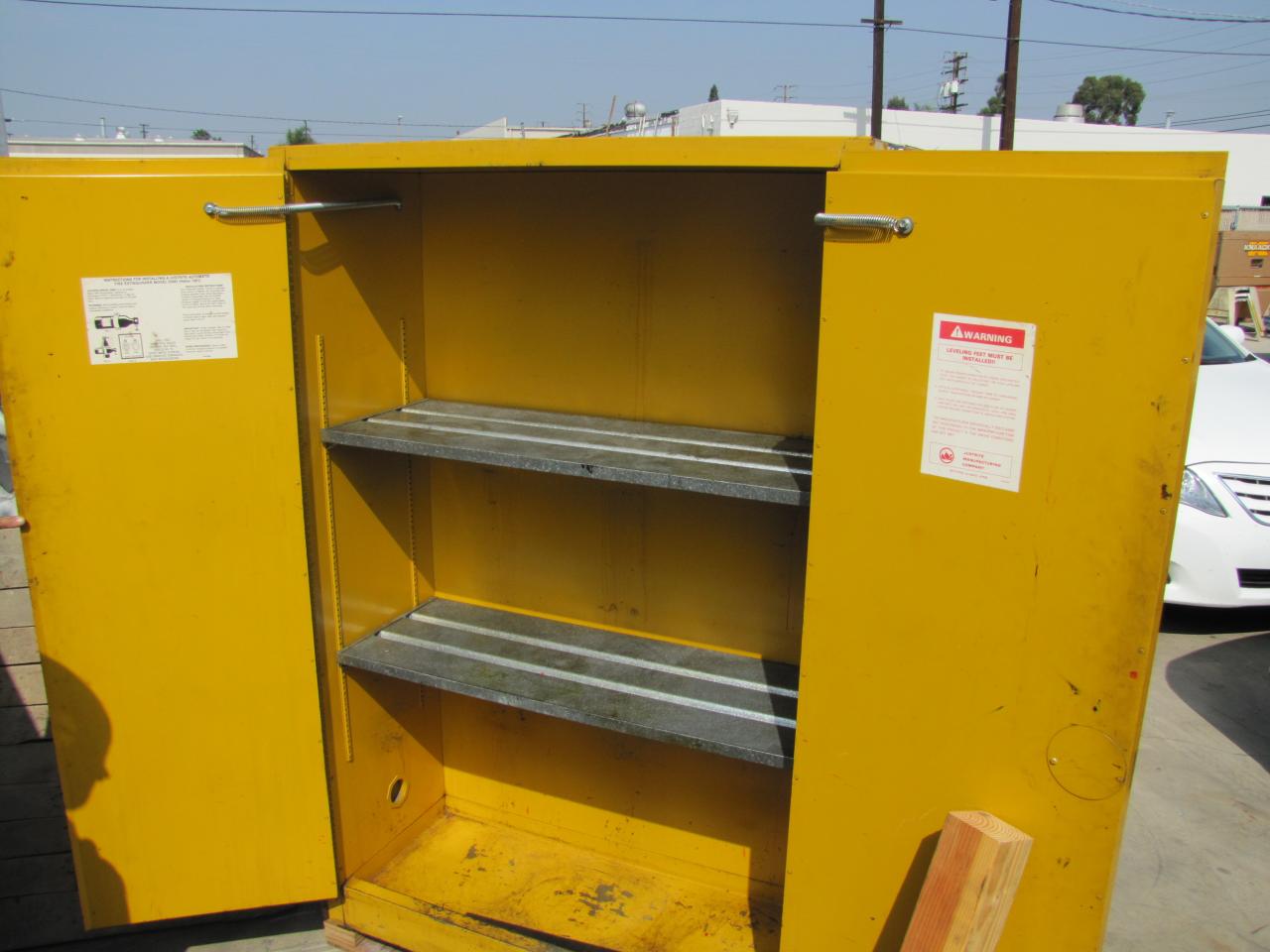 Lot #67: Commercial Fire Cabinet (Yellow) - WireBids