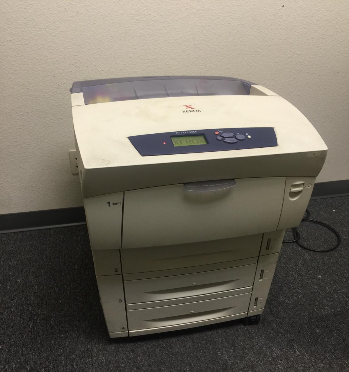 Lot #51: Xerox Phaser 6250 (KAA-3) Workgroup Color Laser Printer - WireBids