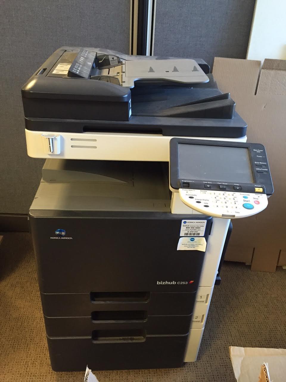 Lot #33: Konica Minolta Bizhub c253 Copier - Click for Video ...