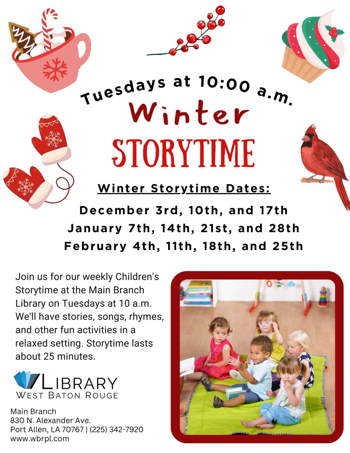 Events from February 25th – March 13th – West Baton Rouge Parish Library