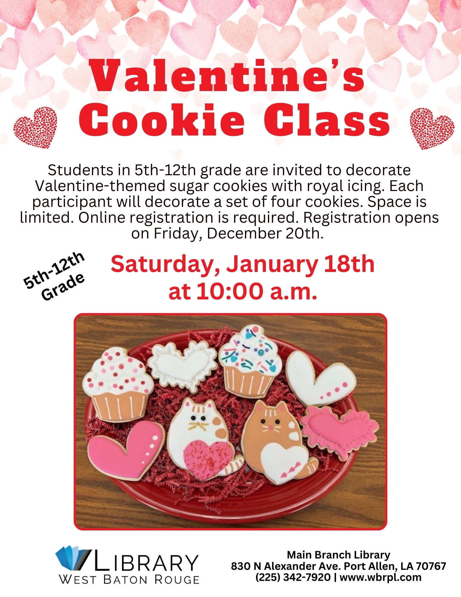 Events from January 7th – January 28th – West Baton Rouge Parish Library