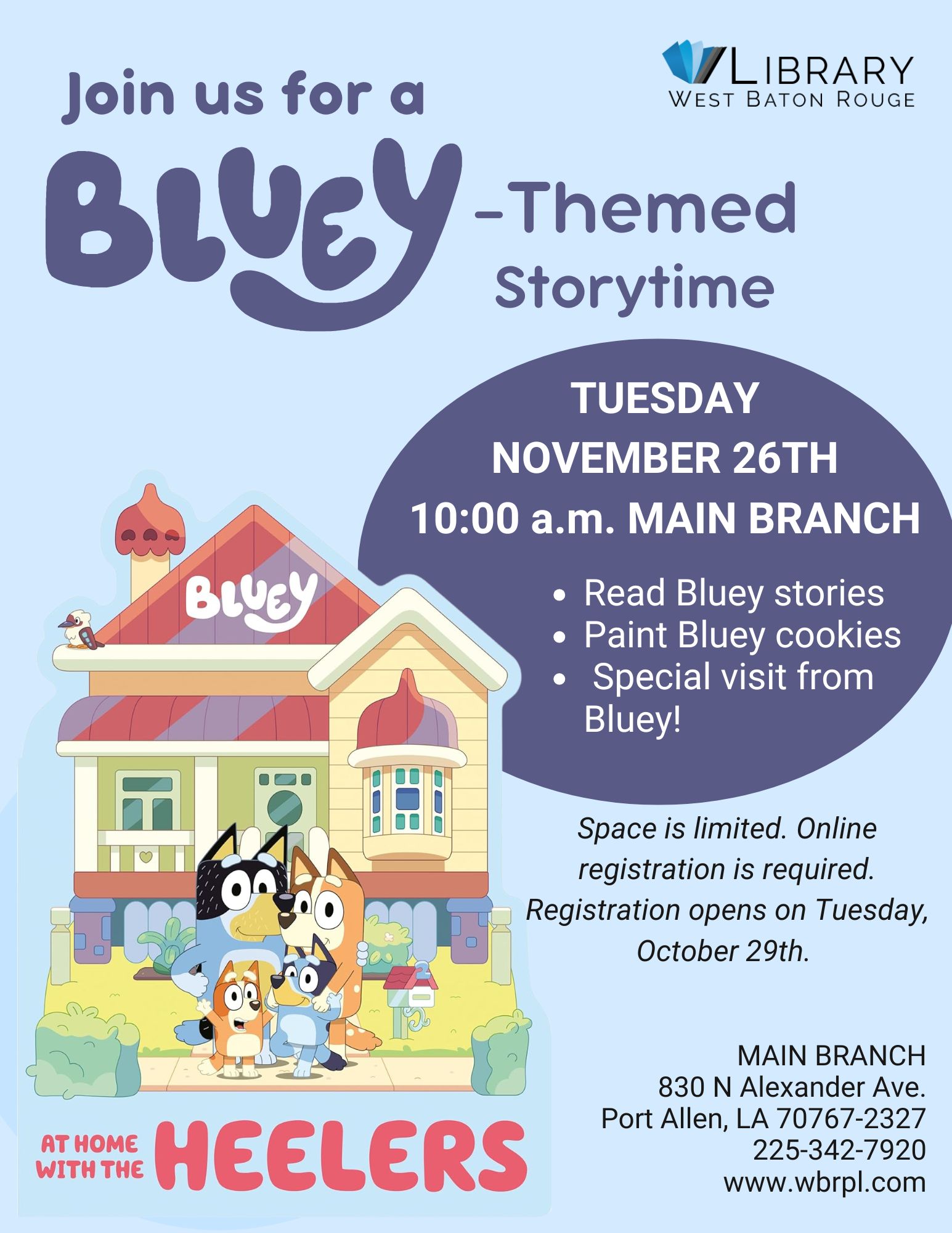 Events from November 19th – December 12th – West Baton Rouge Parish Library