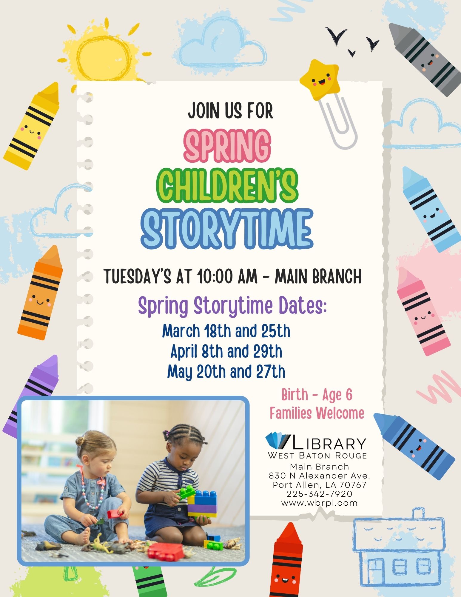 Events from March 18th – April 2nd – Page 3 – West Baton Rouge Parish ...