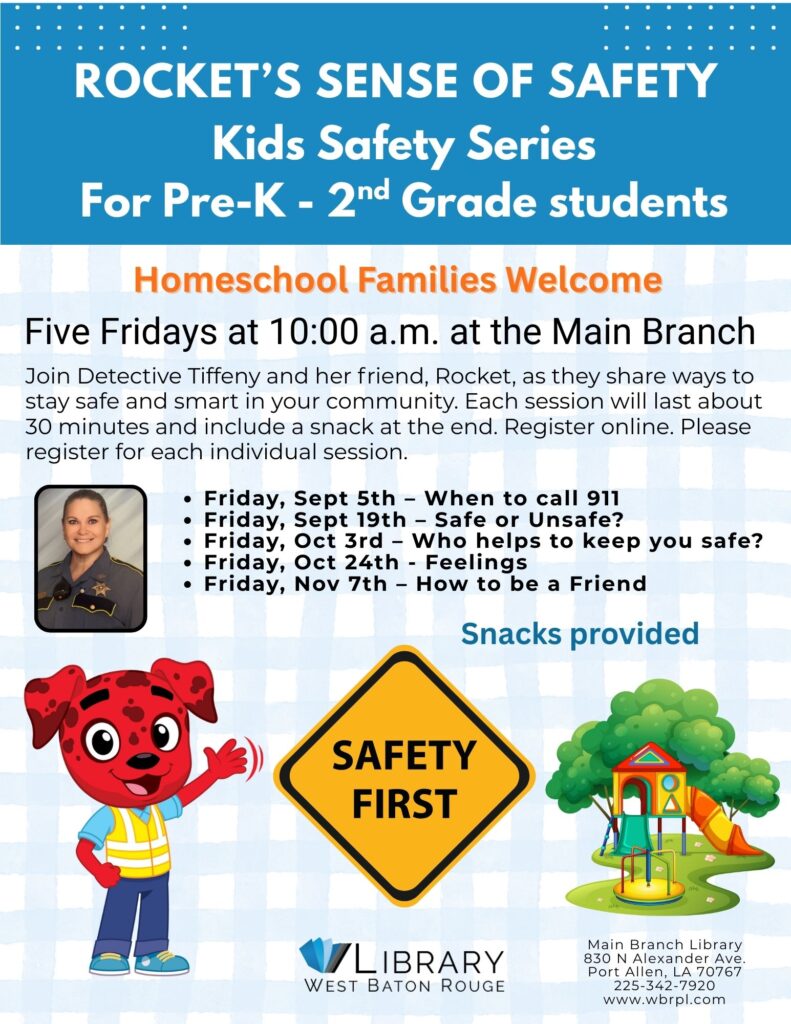 Rocket’s Sense of Safety for Kids – Main – West Baton Rouge Parish Library