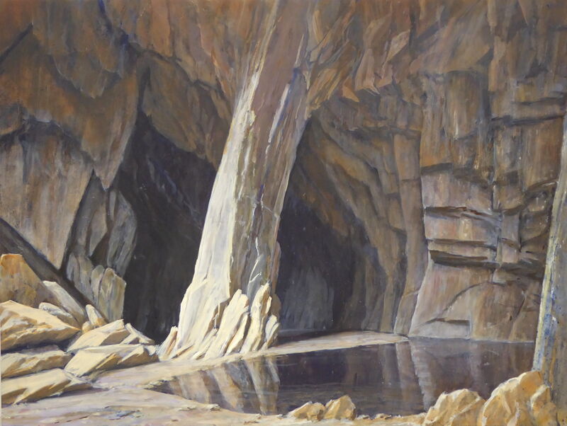 Cathedral Quarry, main chamber - oils on aluminium