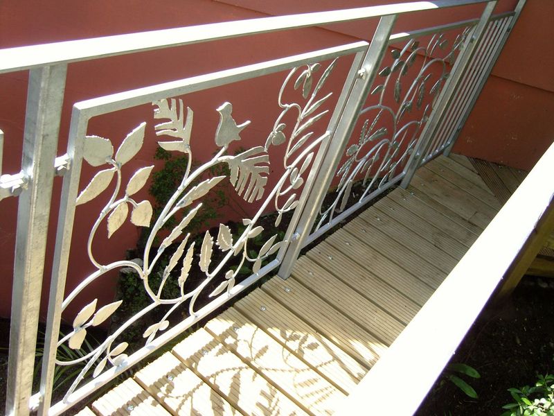 bridge hand rail - galvanised steel