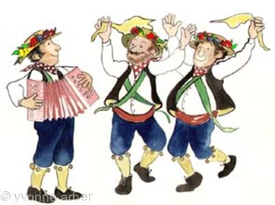 Morris Dancers - Watercolour