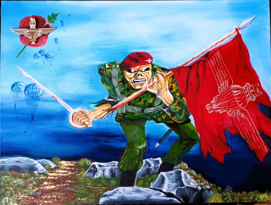 The Paratrooper - oil