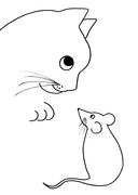 Cat cartoons and paintings