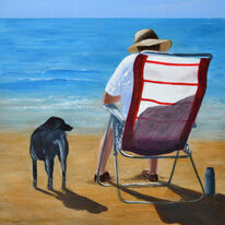 beach paintings of children