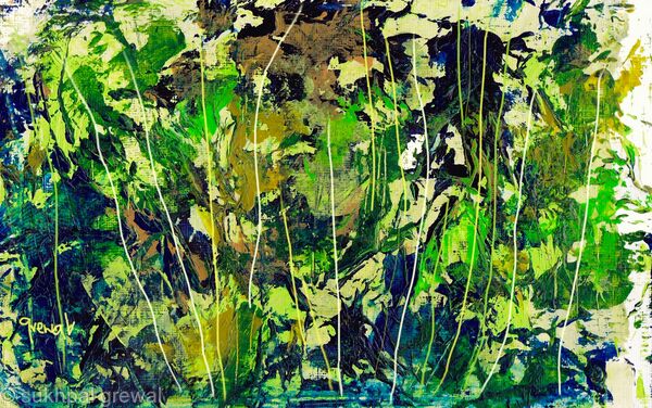 Green abstract - Acrylic painting