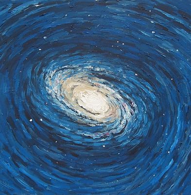 bodes galaxy [m81 in ursa major] - acrylic on canvas