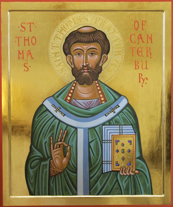 Saint Thomas of Canterbury Icon For Canterbury Cathedral - egg tempera ...