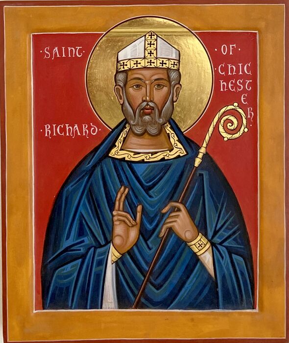 St Richard of Chichester (version 2) - Gold and tempera on gessoed panel