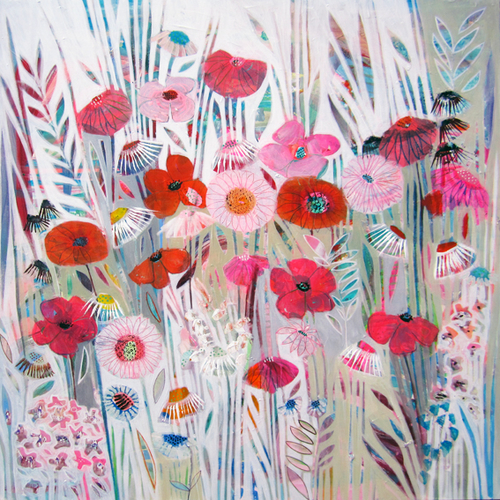 contemporary floral original oil shyama ruffell painting acrylic ...