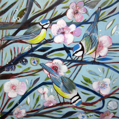 contemporary floral original oil shyama ruffell painting acrylic ...