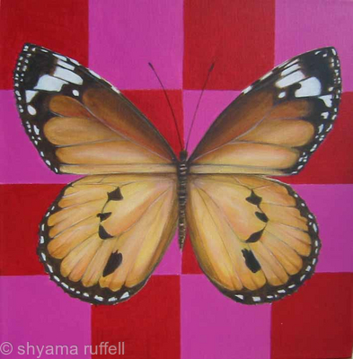 butterflies contemporary floral original oil shyama ruffell painting ...