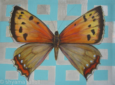butterflies contemporary floral original oil shyama ruffell painting ...