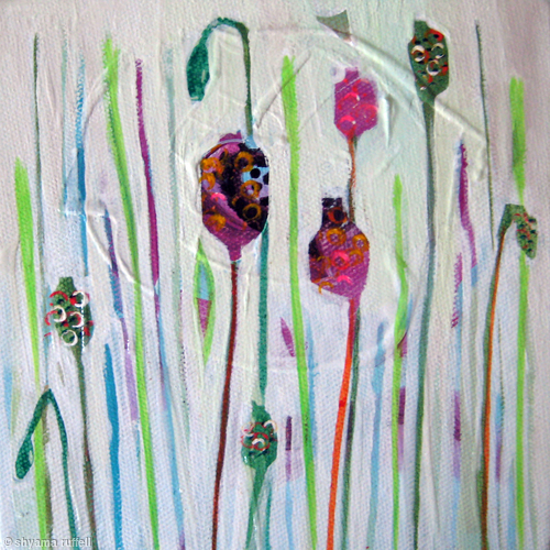 contemporary floral original oil shyama ruffell painting acrylic ...