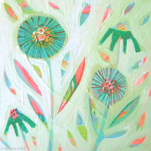 contemporary floral original oil shyama ruffell painting acrylic ...