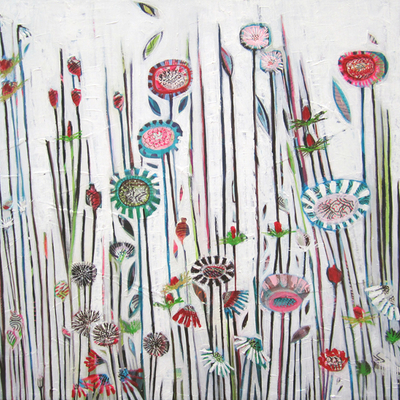 contemporary floral original shyama ruffell painting chelsea flower ...