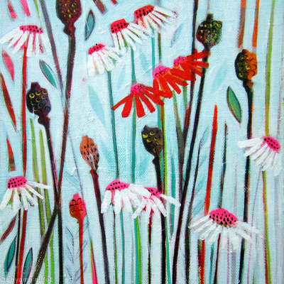 contemporary floral original shyama ruffell painting chelsea flower ...