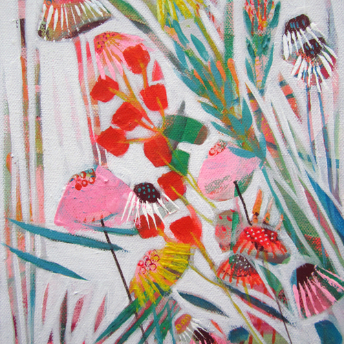 contemporary floral original oil shyama ruffell painting acrylic ...