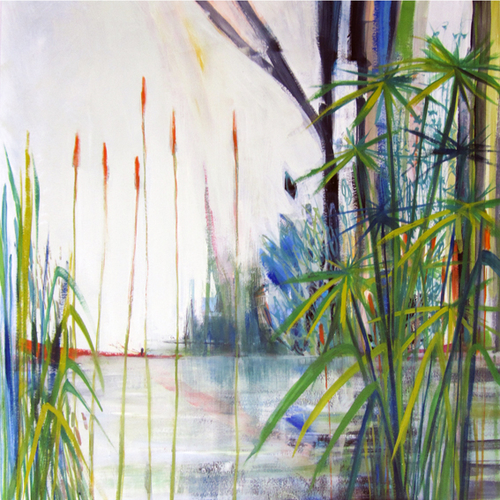 contemporary floral original oil shyama ruffell painting acrylic ...