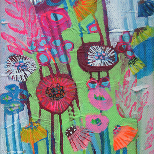 contemporary floral original oil shyama ruffell painting acrylic ...