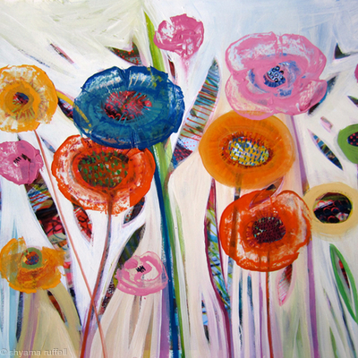 contemporary floral original shyama ruffell painting chelsea flower ...